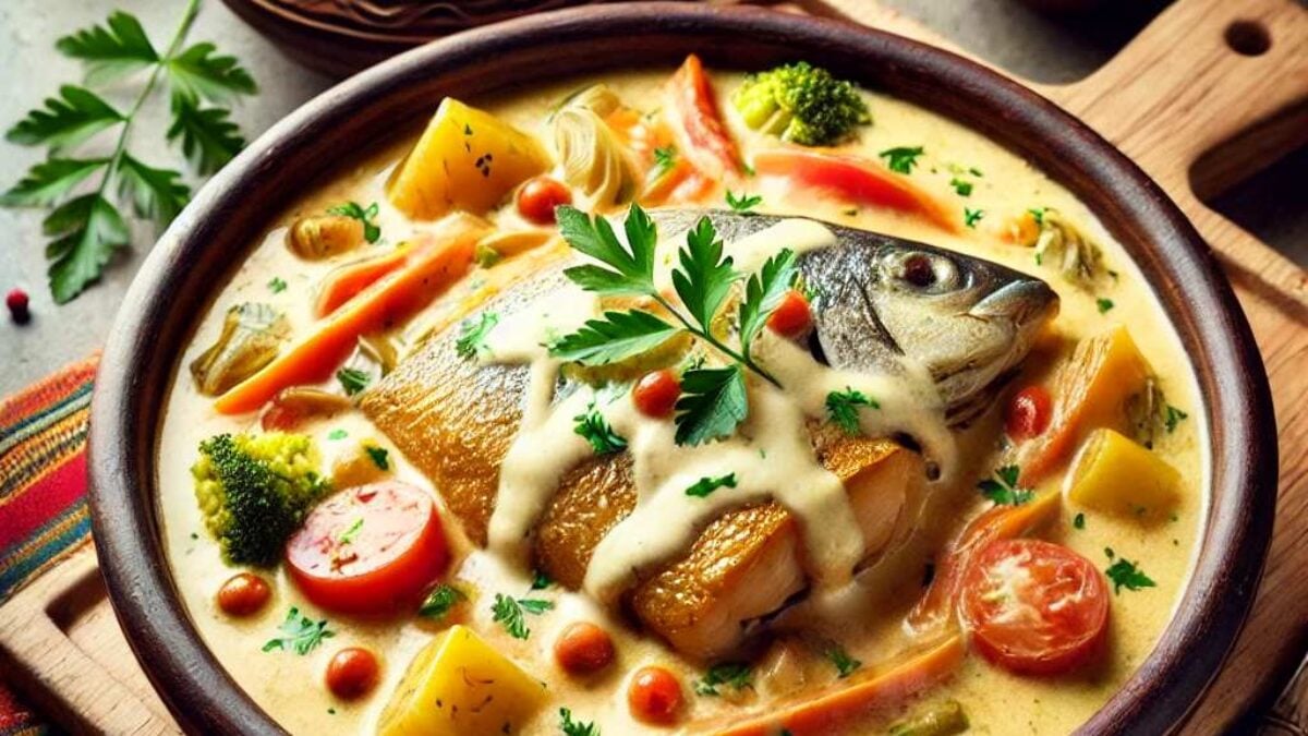 Domoda au poisson sauce béchamel sénégalaise