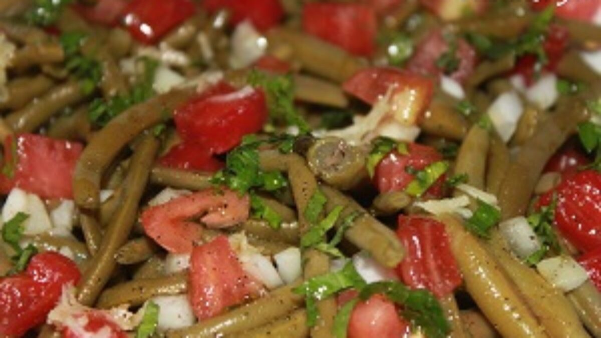 Salade de haricots verts et tomates