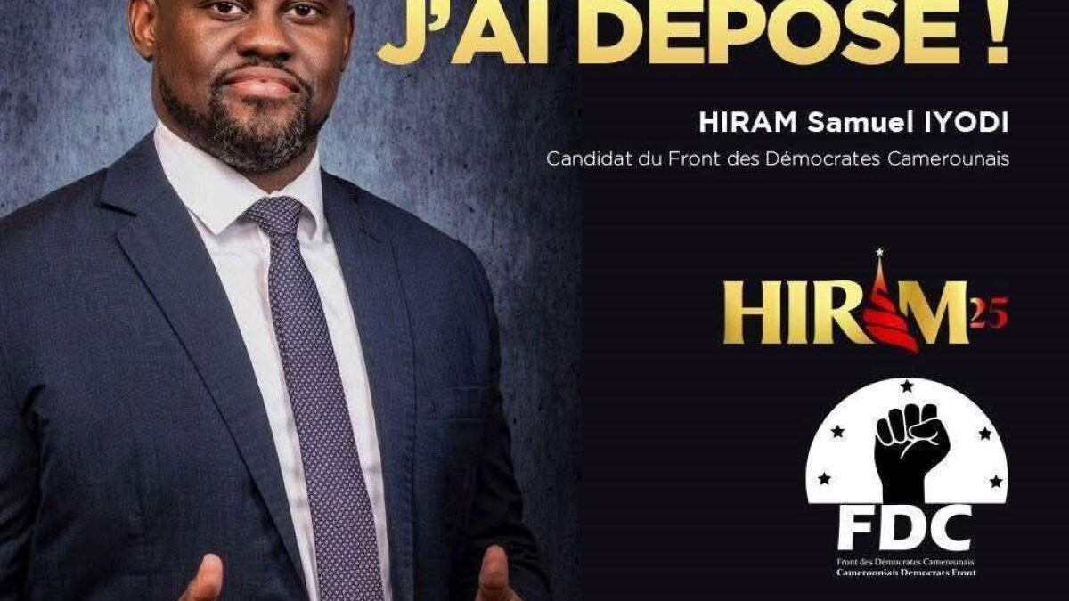 Hiram Samuel Iyodi, candidat audacieux à la présidentielle 2025 au Cameroun